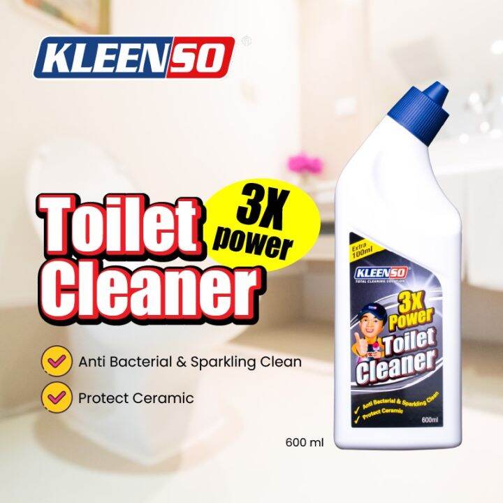 【ShipFast】Sales!! Kleenso 3x Power Toilet Cleaner 600ml Effective ...