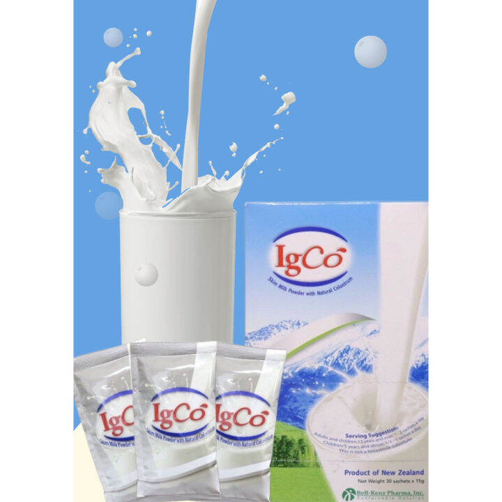( 15g Sachet ) IgCo Skim Milk Powder with Natural Colostrum | Lazada PH