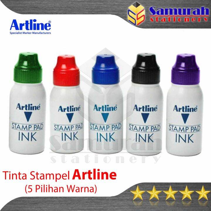 Isi ulang Tinta Bak Stampel Artline / Refill Stamp Pad Ink Art line 50 ...