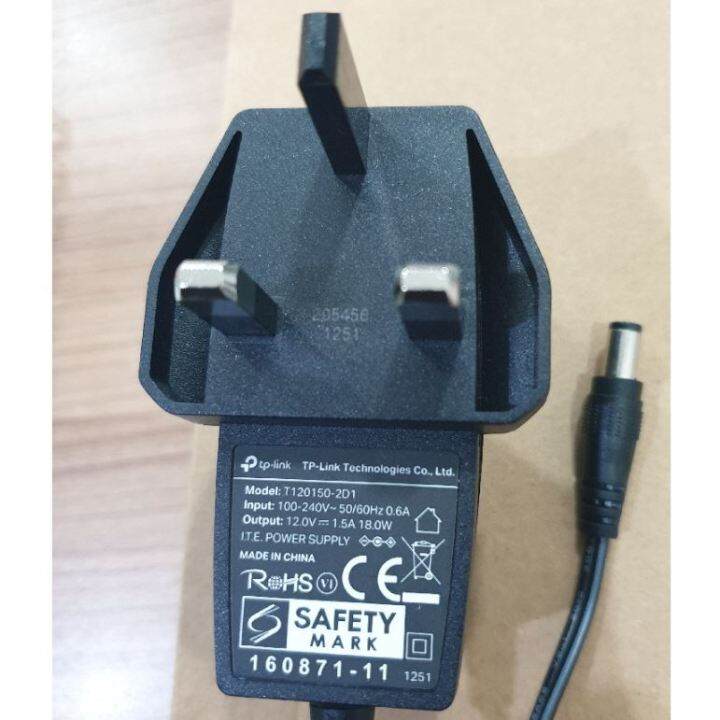 ORIGINAL TP-LINK POWER ADAPTOR CHARGER 12V 1.5A MODEL: T120150-2D1 | Lazada
