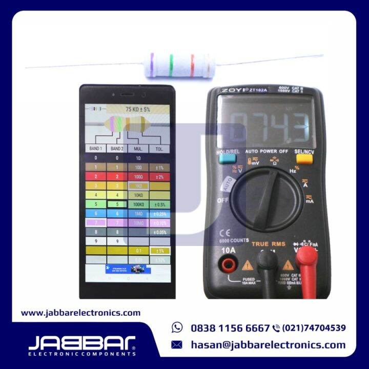 RESISTOR 75K OHM 3W 5% DIP - ABU-ABU - 5 PCS | Lazada Indonesia