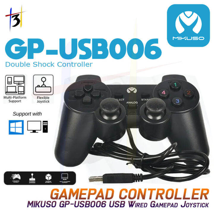 MIKUSO GP-USB006 USB Analog Gamepad Joystick Double Shock Controller ...