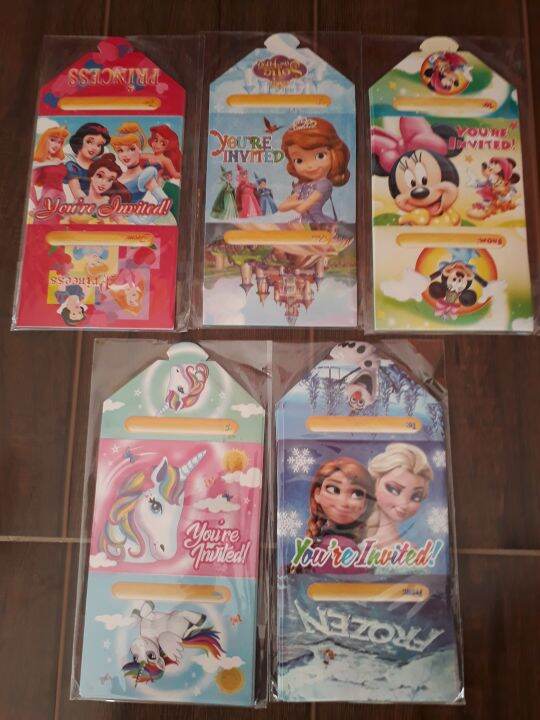 DIY Birthday Invitation Card Cartoon Characters | Lazada PH