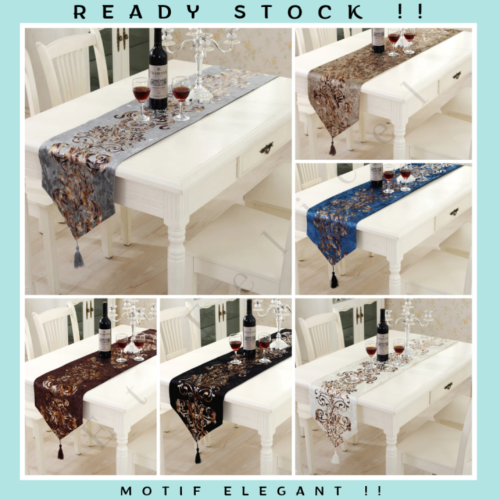 Elegant Nordic Table Runner / Taplak Meja Tamu Meja Makan Premium ...