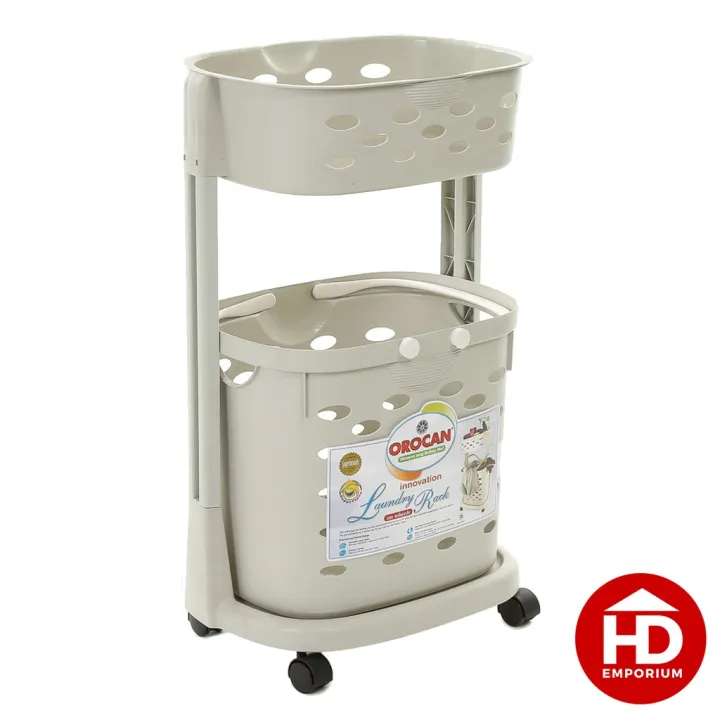 Orocan Laundry Rack Laundry Basket on Wheels | Lazada PH
