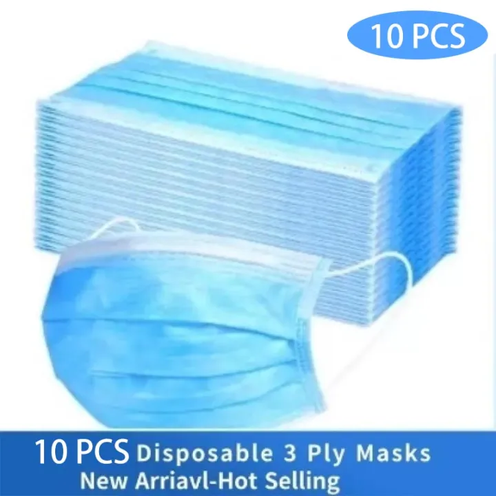 Premium Disposable Face Masks 3 Ply (10 pcs)-FDA Approved | Lazada PH