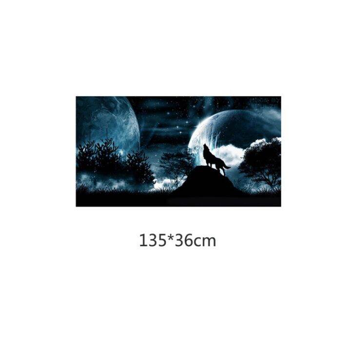 168*74cm Car Sticker Truck Wolf Howling Moon Rear Window Tint Graphic ...