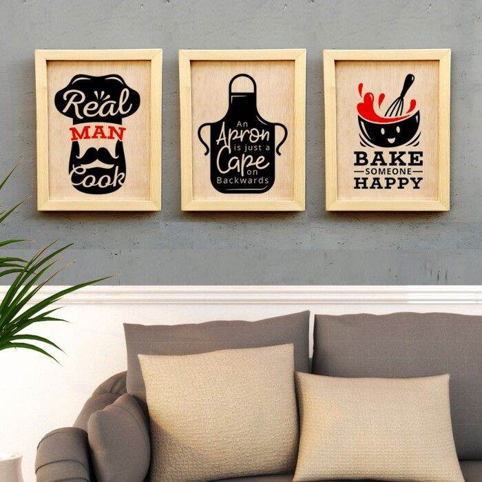 Hiasan Dinding Dapur Frame Kayu Jati Belanda unik Dan Minimalis - S ...