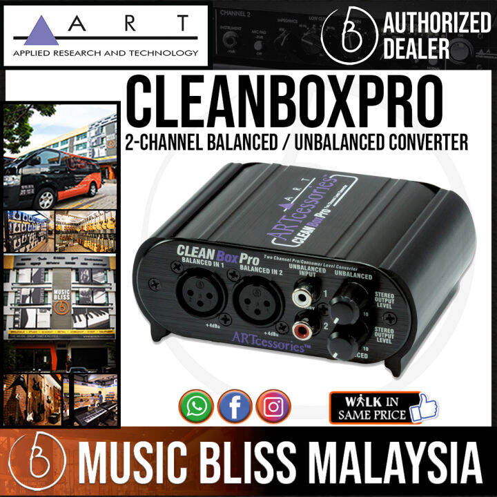 ART CLEANBoxPro 2-channel Balanced / Unbalanced Converter with XLR, RCA ...