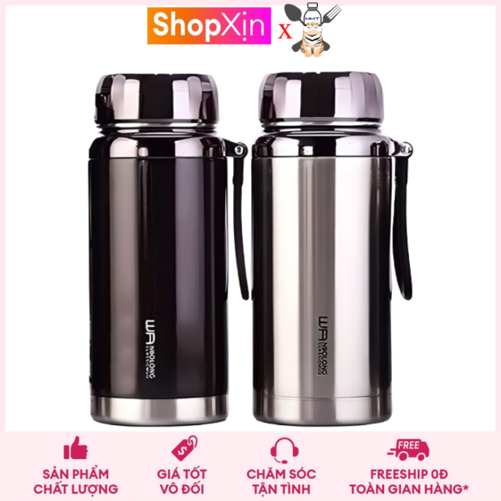 Bình giữ nhiệt inox kim cương baoL inox 304 dung tích 1500ml 2 lớp cách nhiệt giữ nóng lạnh cao ...