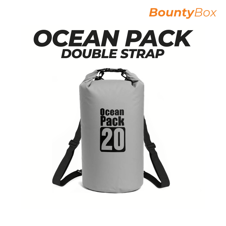 Double Strap Ocean Pack 20L Waterproof Dry Bag Storage Fishing Outdoor ...