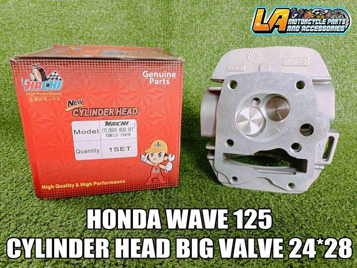 HACHI HONDA WAVE 125 CYLINDER HEAD BIG VALVE 24MM*28MM | Lazada PH