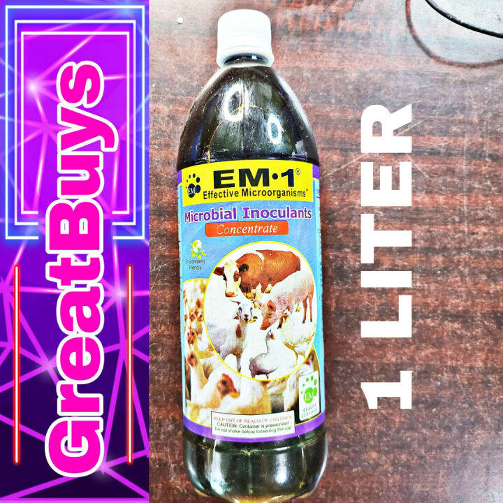 EM 1 FOR PETS and LIVESTOCK (1 LITER) MICROBIAL INOCULANT for PETS and ...