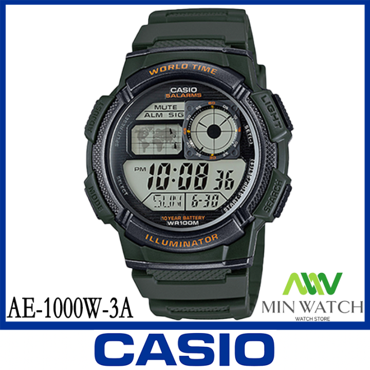 AE-1000 Casio นาฬิกาผู้ชาย สายเรซิน รุ่น AE-1000W AE-1000W-1A AE-1000W ...