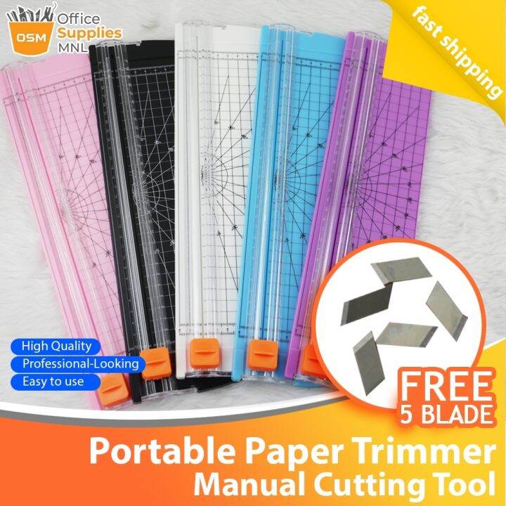 Paper Trimmer A4 Portable Size Plastic Paper Cutter Manual Cutting Tool ...