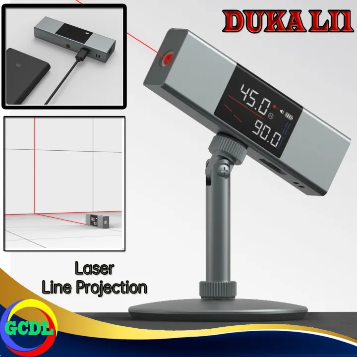 DUKA LI1 Digital Angle Finder Protractor Rechargeable Level and Bevel ...