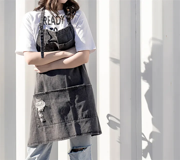 SHORT DENIM Apron | Lazada.co.th
