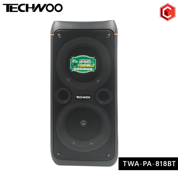 8" Wireless Portable Bluetooth Speaker P.M.P.O 1500Wx2 TECHWOO TWA-PA ...