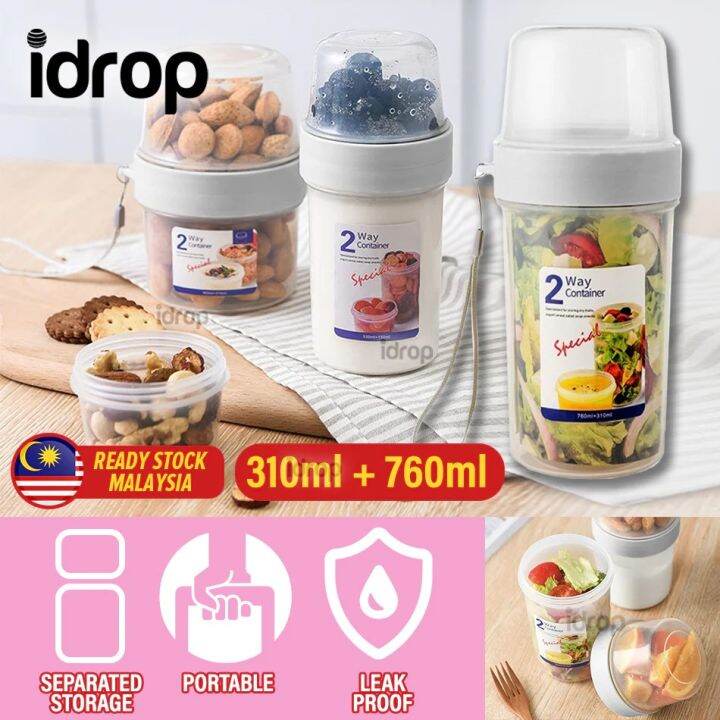 [Medotop] [ 310ml + 760ml ] 2-Way Food Container Storage / Botol Bekas ...