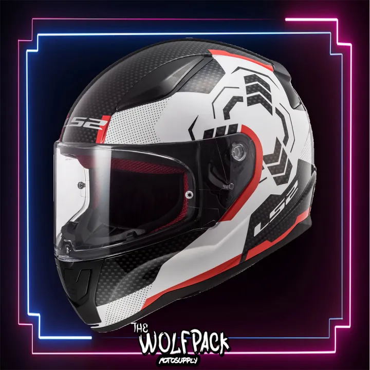 LS2 Rapid Ghost White Red Black THE WOLFPACK MOTOSUPPLY | Lazada PH