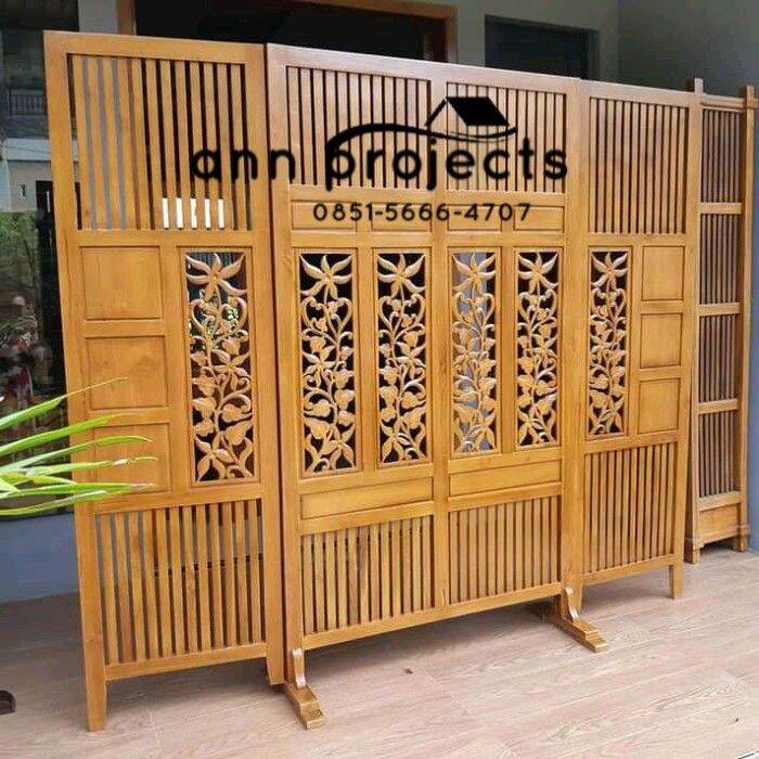 Partisi Penyekat Ruangan Minimalis / Sketsel Pembatas Kayu Jati Jepara ...