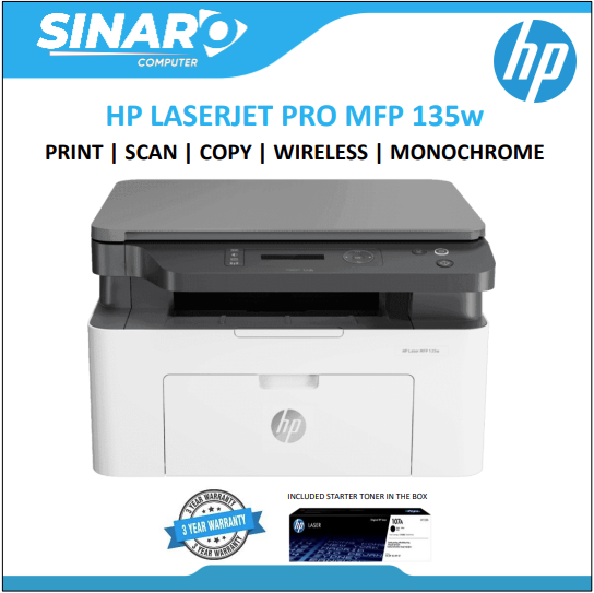 HP LaserJet Pro MFP 135w *READY STOCK* | Lazada