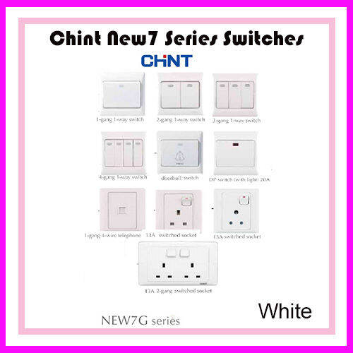 CHINT NEW7 SERIES SWITCHES AND SOCKET (WHITE) | Lazada