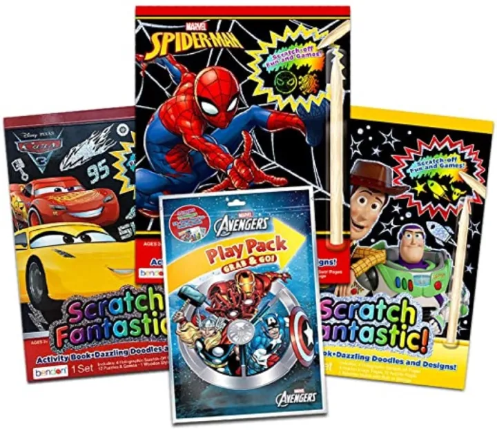 BENDON Scratch Fantastic Activity Book Holographic Scratch Off Reveal ...