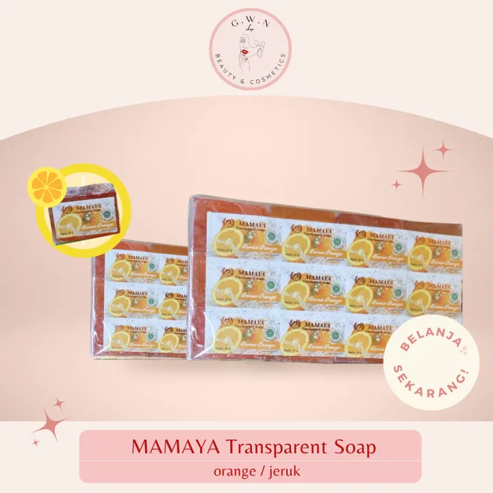 Mamaya Transparent Soap | Mamaya Sabun Transparan | Mamaya Orange Soap - Jeruk | Lazada Indonesia