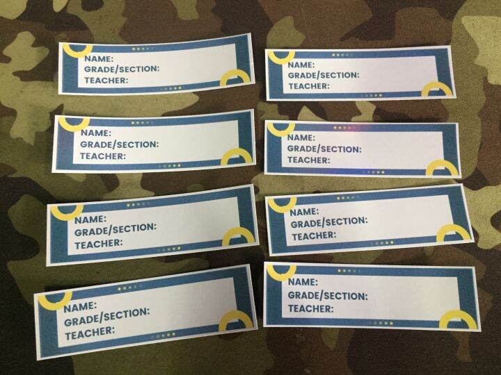 BLUE THEMED BLANK NAME STICKER LABEL (10PCS) | Lazada PH
