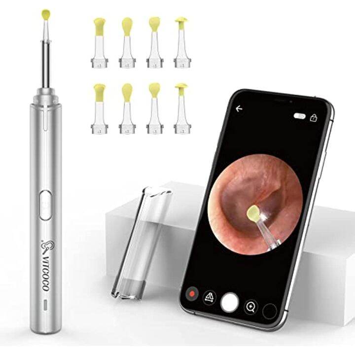 VITCOCO Ear Wax Remover ชุดกำจัดขี้หู1920P FHD Ear Cleaner กล้องพร้อมไฟ ...