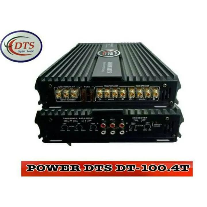 DTS เพาเวอร์แอมป์ AB DT-100.4T TUBE หลอดแก้ว เพาเวอร์ CLASS AB 4ชาแนล ...