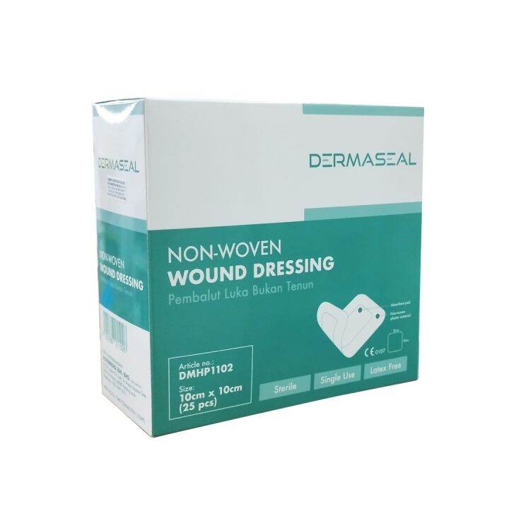 Dermaseal Non-Woven Wound Dressing 10cm x 10CM (DMHP1102) 25'S | Lazada