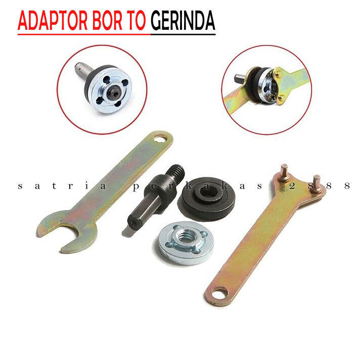 Adapter arbor spindle / konverter Adaptor bor ke gerinda Kunci gerinda ...