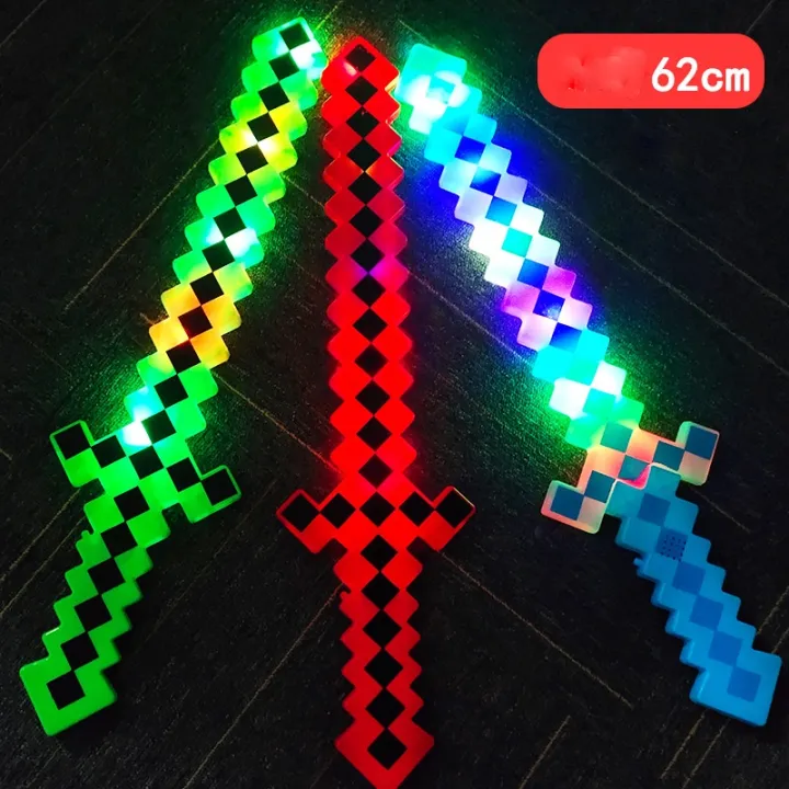 【On Hand】New Minecraft Peripheral Sounding Flashing Toy Sword Model ...