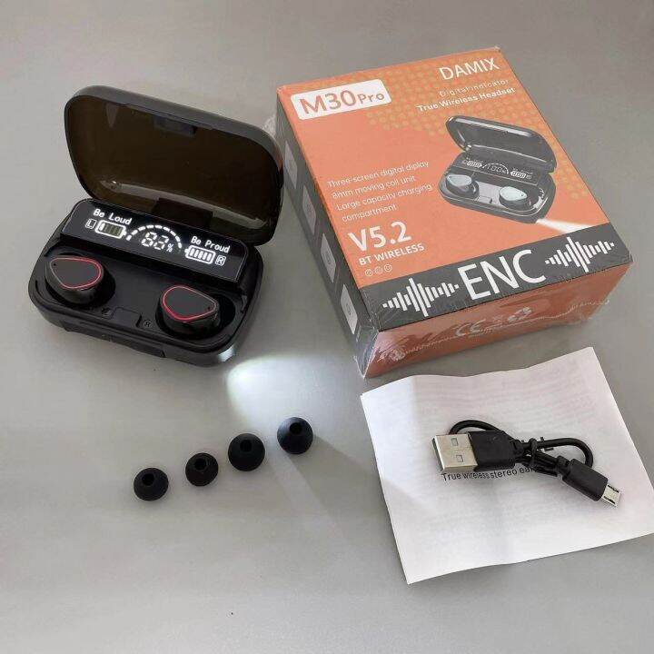 ARS HEADSET HANDSFREE TWS M30 PRO LED DISPLAY | Lazada Indonesia