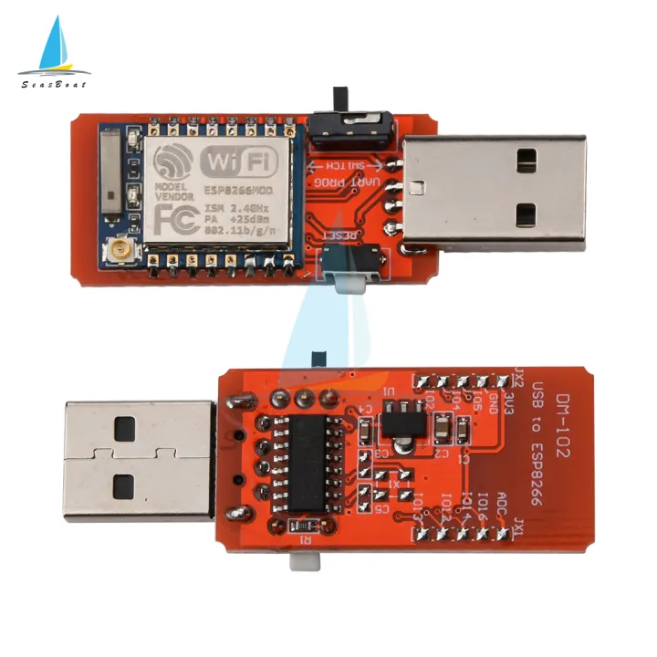 【Seasboat】 CH340 USB to ESP8266 ESP-07 ESP07 Serial WiFi Transceiver ...