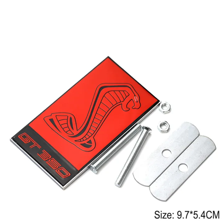 Metal grille emblem Applicable to Ford Mustang GT350 modified Cobra car ...