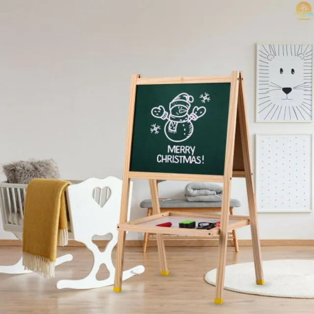 Kiddie Republic Kiddie Board 2 in 1 Whiteboard and Blackboard Magnetic ...