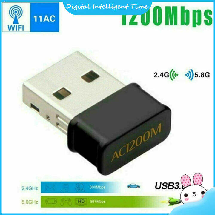 Wifi Wireless Ac1200mbps Mini Adapter Dual-band 2.4GHz 5GHz Usb3.0 ...