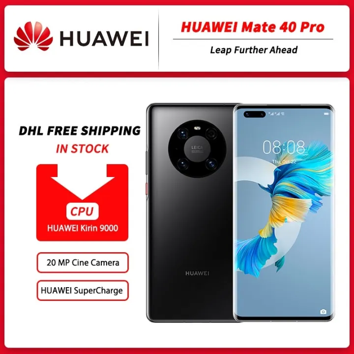 Original HUAWEI Mate 40 Pro 4G/5G SmartPhone 5.8 Inch 4800mah android10 fast charge Full Screen ...