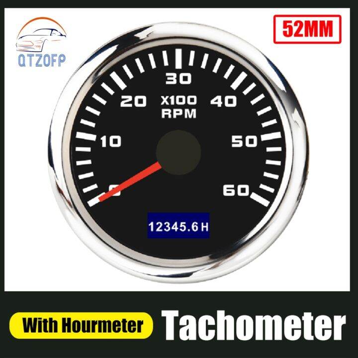 3000/4000/6000/8000RPM 52mm Electrical Tachometer Gauge For Diesel ...
