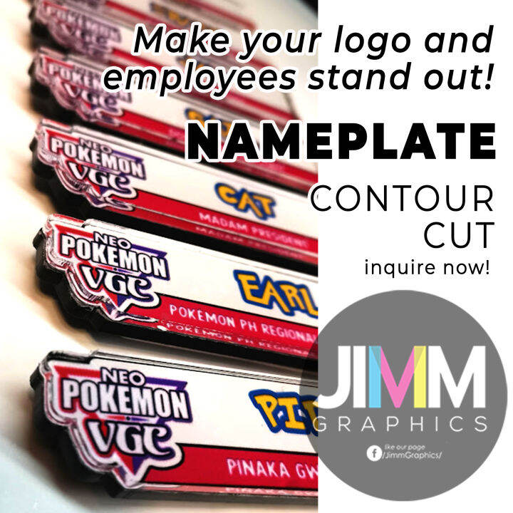 Contour Cut Acrylic Name Plate PIN/Magnetic Customized | Lazada PH