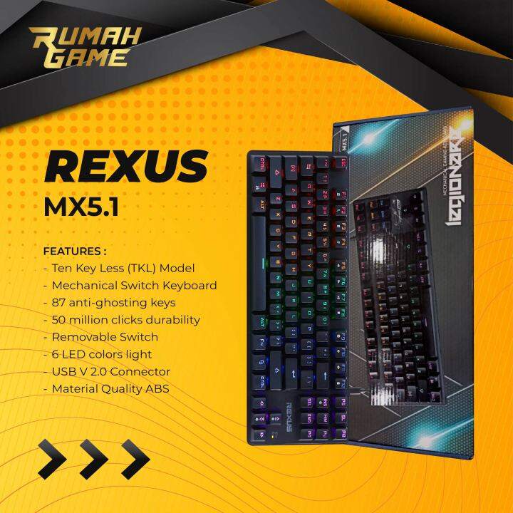 Keyboard Gaming Rexus Legionare MX 5.1 Mechanical TKL Rexus MX5.1 ...