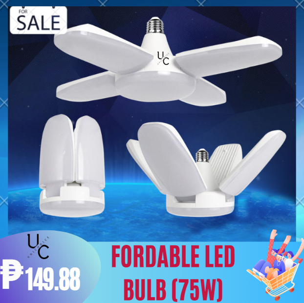 UniChoice 75W Bulb 4+1 Fan Foldable Blade Lights LED Lamp | Lazada PH