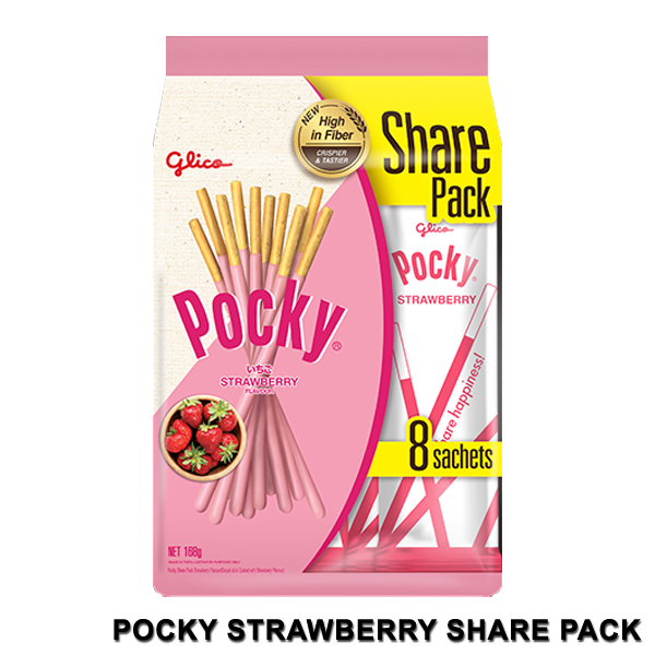Glico Pocky Strawberry Share Pack 168g | Lazada