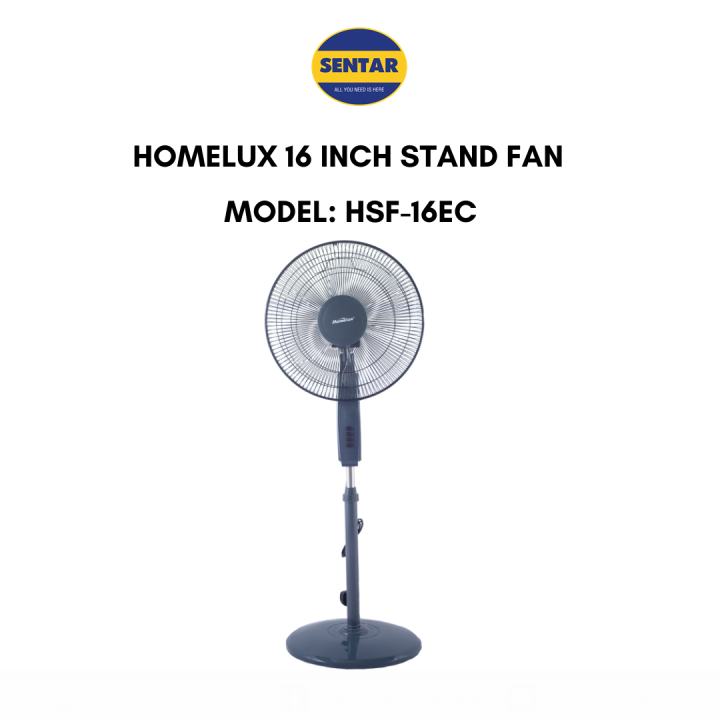 [100% Original] Homelux 16 Inch 3 Blade Stand Fan (HSF-16EC) | Lazada