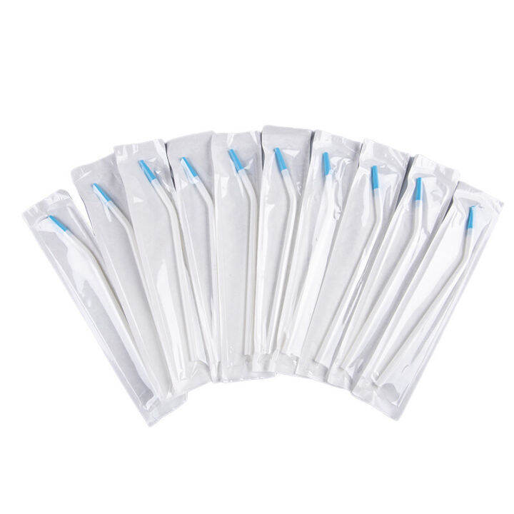 10Pcs Dental Clinic Surgical Suction Tips Suction Tube Long Slim Type ...