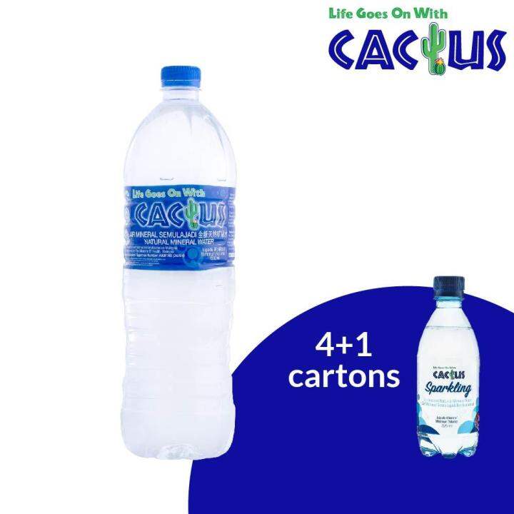 [Bundle Pack] Cactus Natural Mineral Water 1.5L x 12 bottles (4 cartons ...