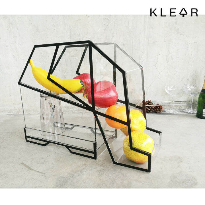 KlearObject Fully Elephy Bowl of Fruit ตะกร้าวางผลไม้ ชั้นวางของบนโต๊ะ ชั้นวางอะคริลิค รูปช้าง ...